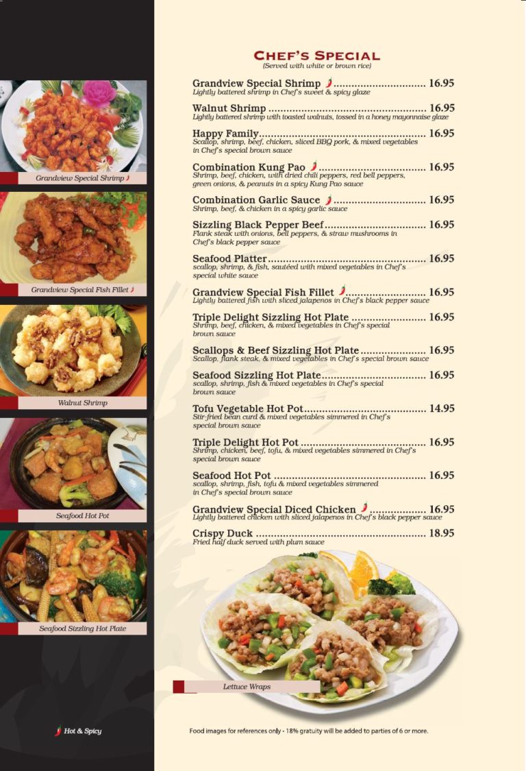 Dinner Menu 1 - Grandview Palace